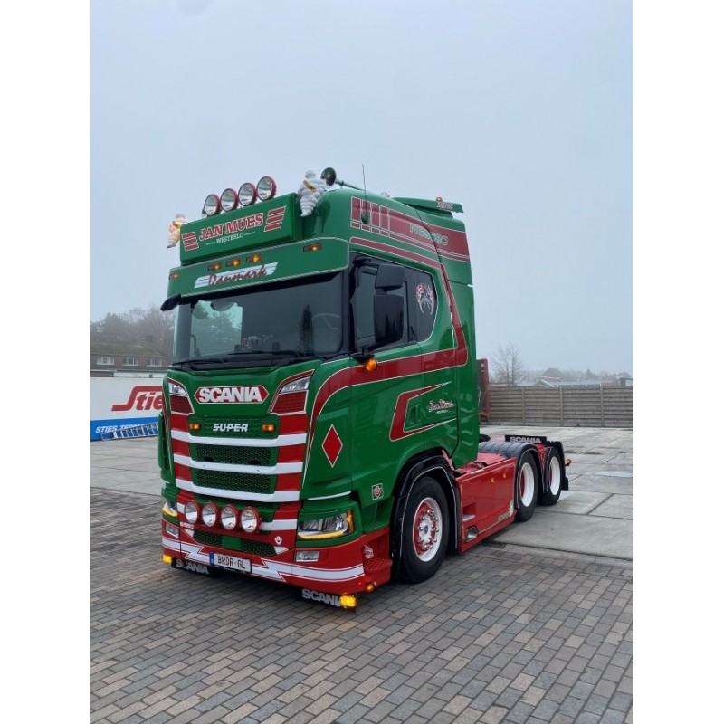 85272 - Scania Next Gen S580 6x2 semitrailer 3axle with ramps Jan Mues ...